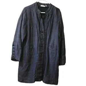 Habitat | Jackets & Coats | Habitat Navy Blue Long Line 3 Button Blazer ...